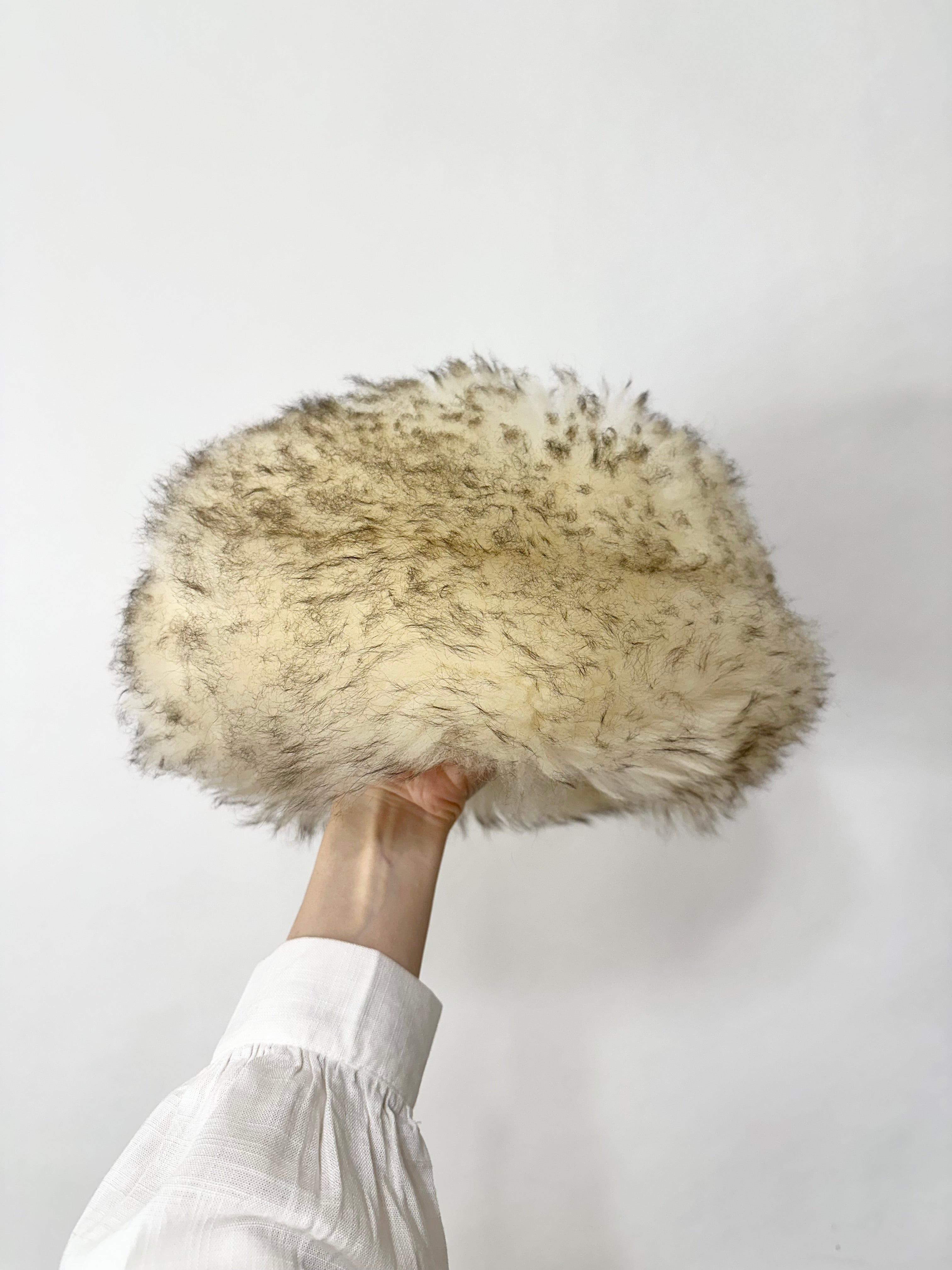 Vintage 1950s Genuine Lamb Fur Italian Hat – Amethyst Lullabies